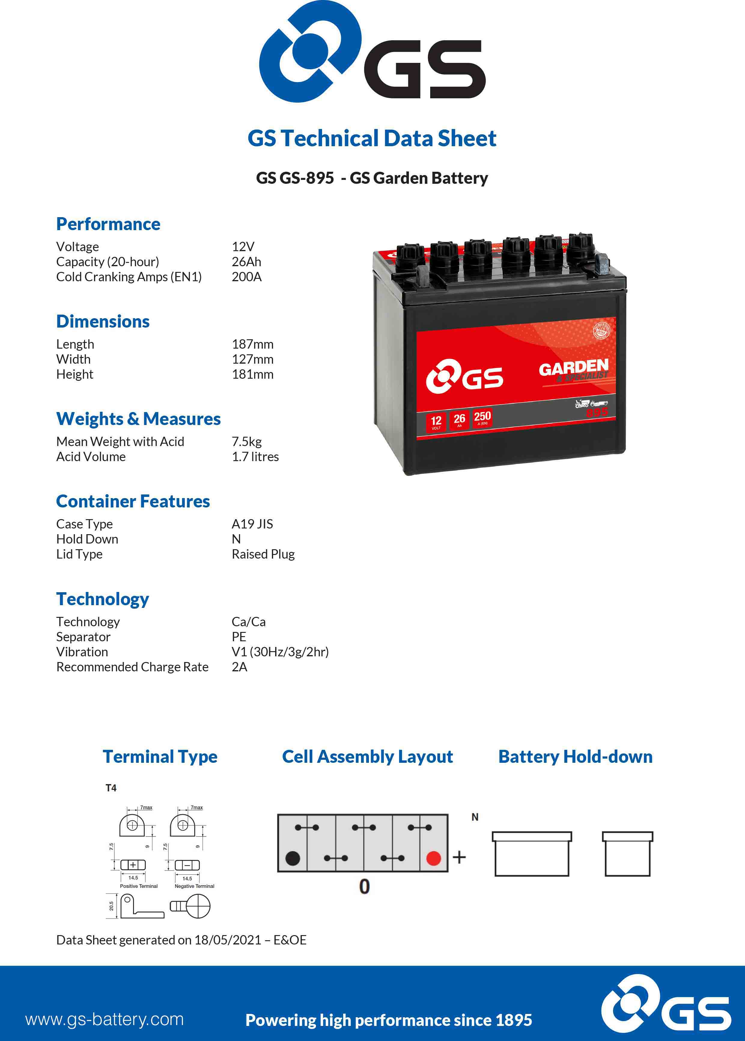 895 BATTERY