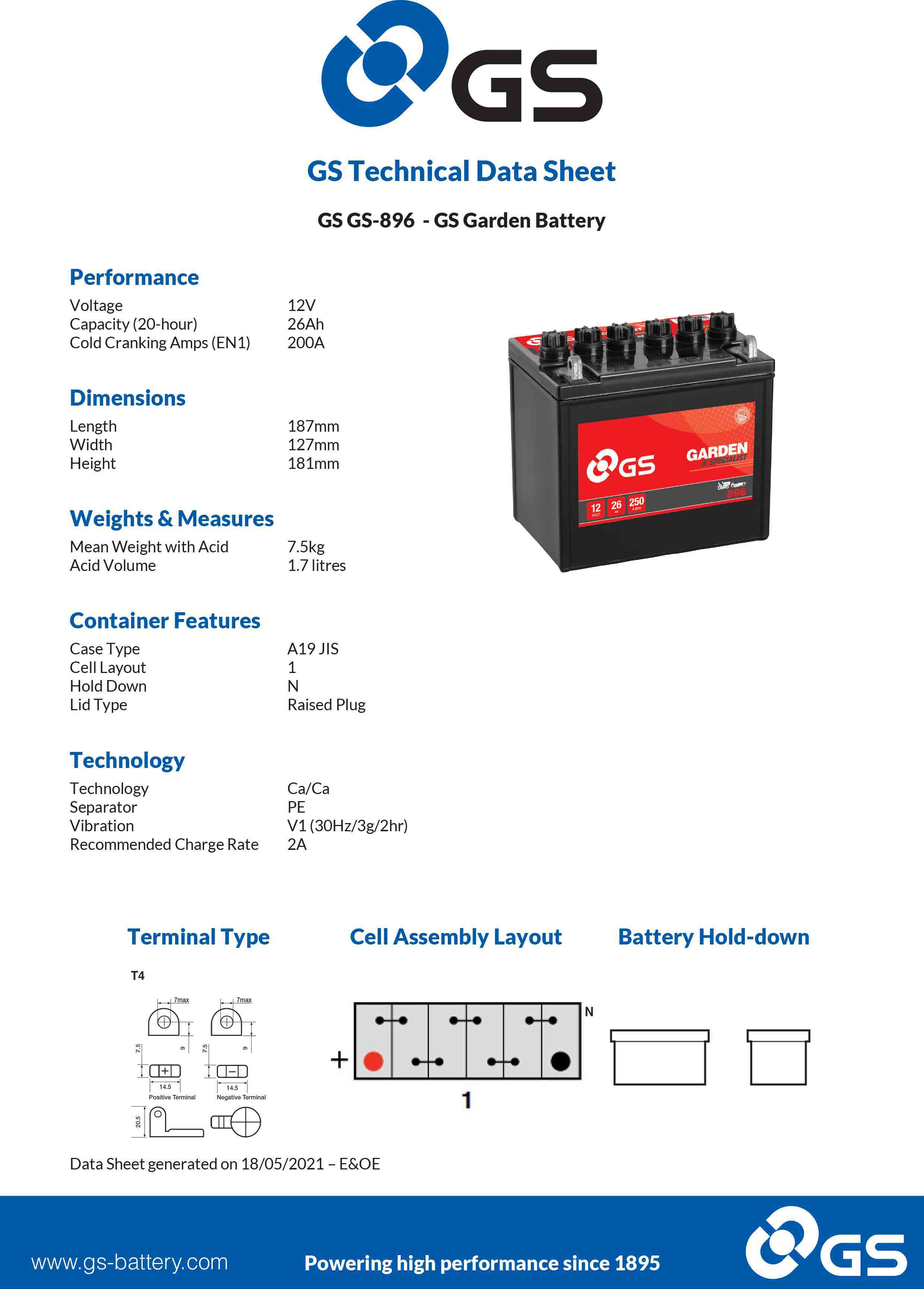 896 BATTERY Motorcycle Batteries Lawnmower Batteries Northern Ireland