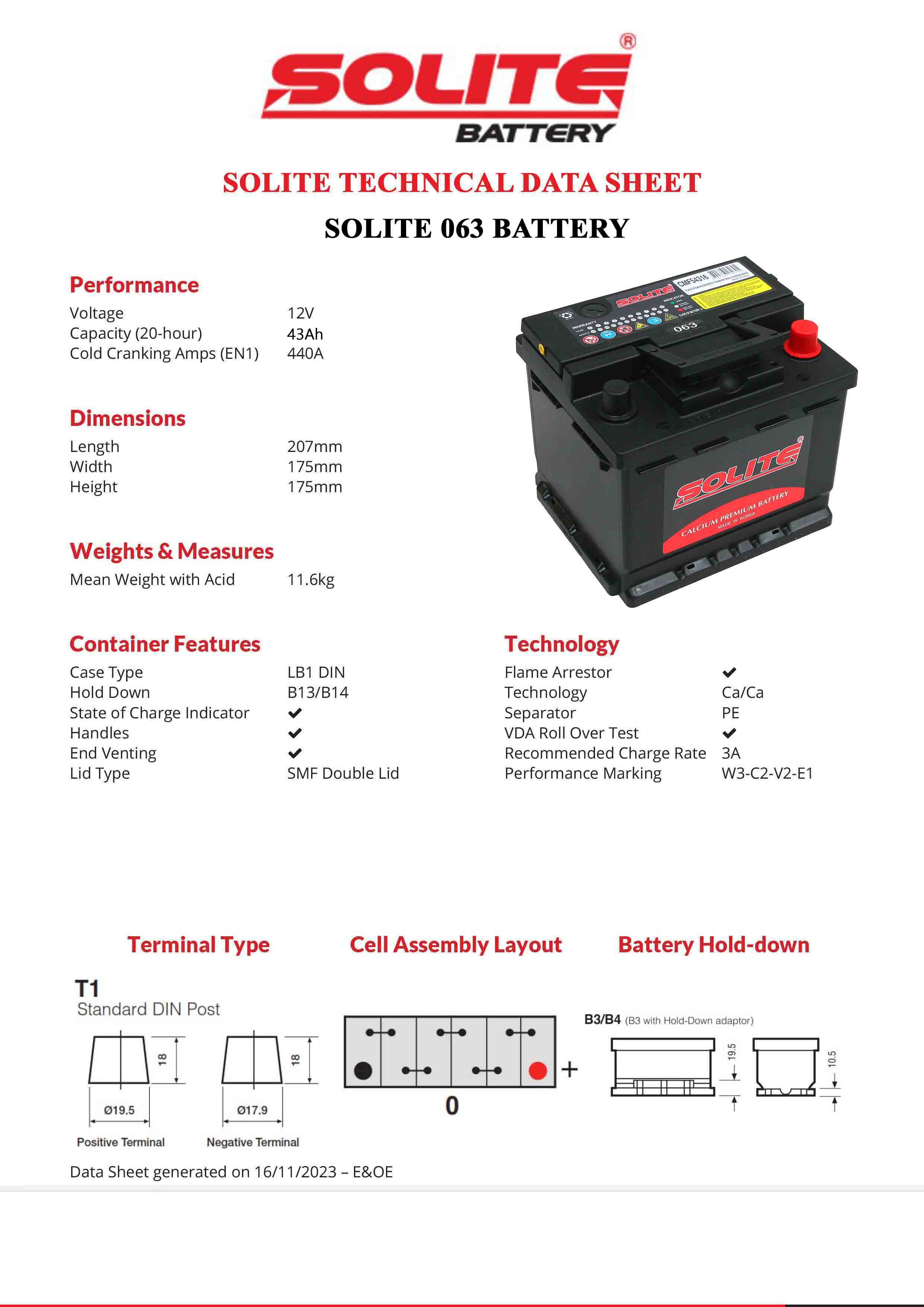 P1-063 BATTERY Car Batteries Northern Ireland