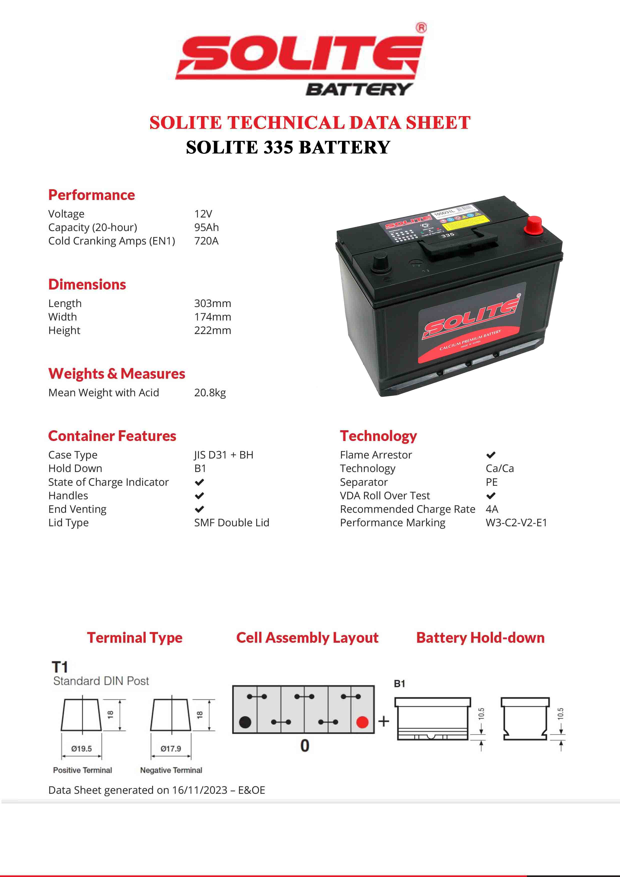 335 BATTERY Car Batteries Commercial Batteries Northern Ireland